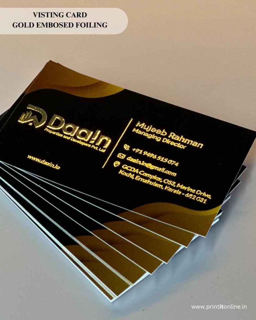 EMBOSSED FOILED cards